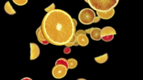 Falling ORANGES Background, Loop, | Stock Video | Pond5
