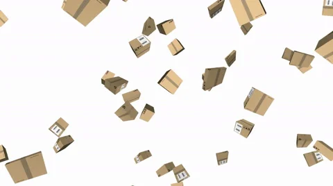 Falling packages - seamless loop, overla... | Stock Video | Pond5