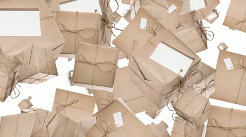 Falling parcels as background video with... | Stock Video | Pond5