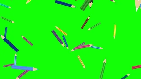 Falling Pencils Loopable Background 4K 6... | Stock Video | Pond5