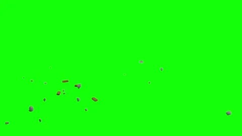 Falling pieces of bricks and rocks, appe... | Stock Video | Pond5