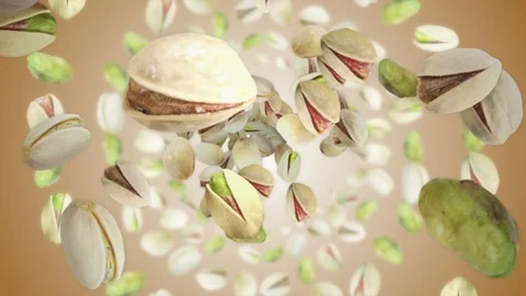 Falling PISTACHIOS Background, Loop | Stock Video | Pond5