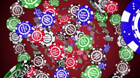 Falling Poker Chips in Particles Animati... | Stock Video | Pond5