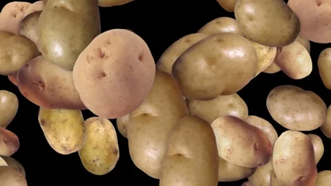 Falling Potato, Animation, Vegetables Ba... | Stock Video | Pond5
