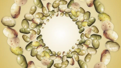 Falling Potato Background, Animation, Re... | Stock Video | Pond5