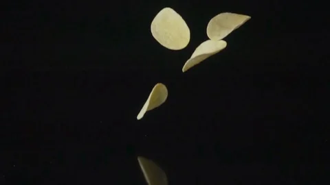 Potato Chips Falling Stock Footage ~ Royalty Free Stock Videos | Pond5