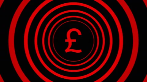 Falling pound sign surrounded by red cir... | Stock Video | Pond5
