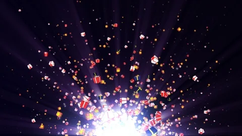 Falling PRESENTS Animation, Background, ... | Stock Video | Pond5
