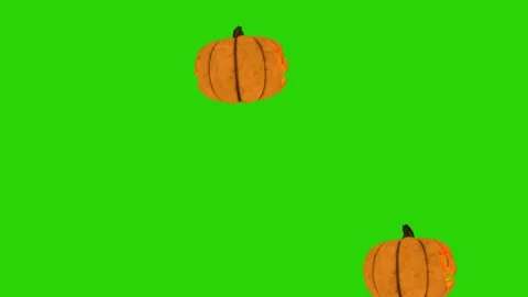 Falling pumpkins on a green screen. Back... | Stock Video | Pond5