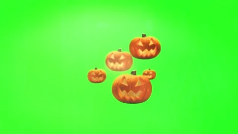 Falling pumpkins on a green screen. Back... | Stock Video | Pond5