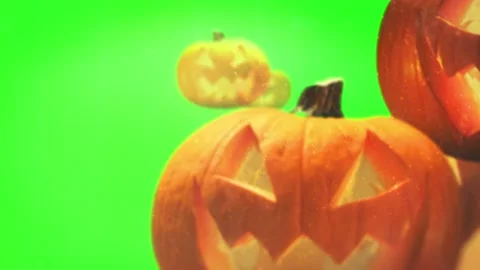 Falling pumpkins on a green screen. Back... | Stock Video | Pond5