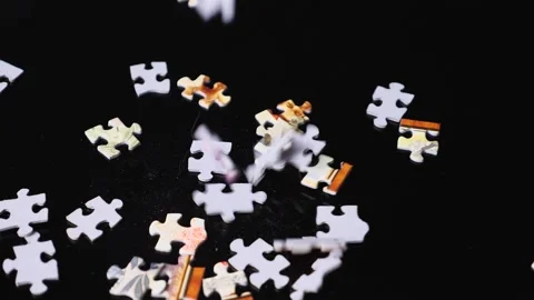 Jigsaw Puzzle Pieces Falling Stock Video Footage | Royalty Free Jigsaw ...