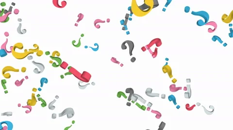 Falling question marks animation - loopi... | Stock Video | Pond5
