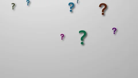 Falling question marks animation - loopi... | Stock Video | Pond5