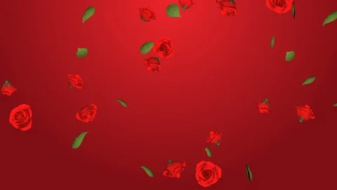 Falling Red roses motion background | Stock Video | Pond5
