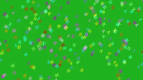 Falling roman numbers motion graphics wi... | Stock Video | Pond5