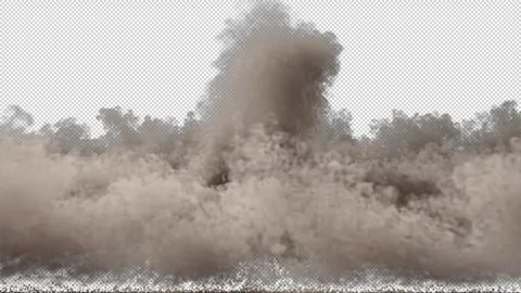 Falling sand creating dust wave, transpa... | Stock Video | Pond5