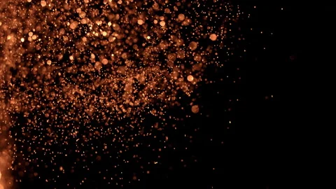 Falling shiny dust particles copper colo... | Stock Video | Pond5