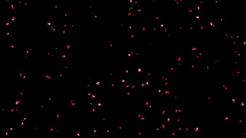 Falling shiny Red foil Confetti on Black... | Stock Video | Pond5