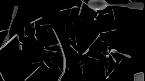 Falling Silverware Looping Animated Back... | Stock Video | Pond5