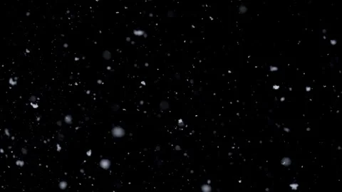 Falling snow on black background. Real S... | Stock Video | Pond5