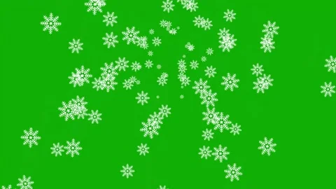 Falling snow flakes green screen motion ... | Stock Video | Pond5