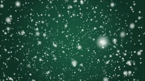 Falling Snow Green Background | Stock Video | Pond5