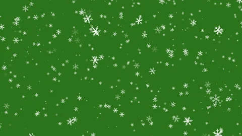 falling snow on green screen animation. | Stock Video | Pond5