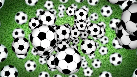 Falling SOCCER BALL Animation Background... | Stock Video | Pond5