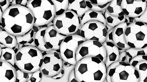 Falling Soccer Football Balls Animation ... | Stock Video | Pond5