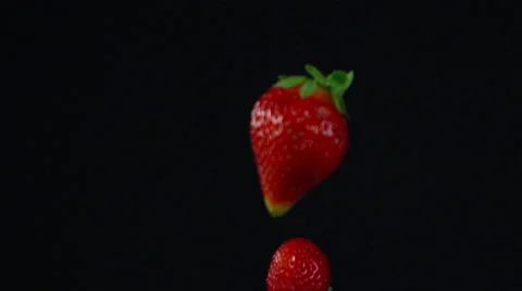 Strawberries Falling Stock Footage ~ Royalty Free Stock Videos | Pond5