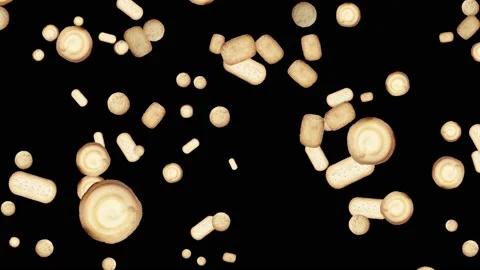 Falling sugar cookies. Isolated baked go... | Stock Video | Pond5
