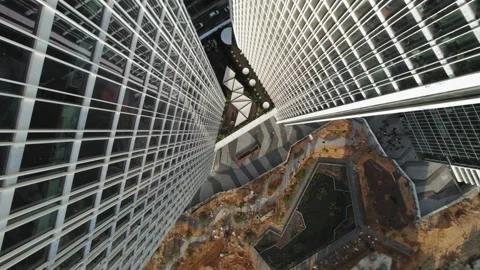 Falling from a tall office building in s... | Stock Video | Pond5