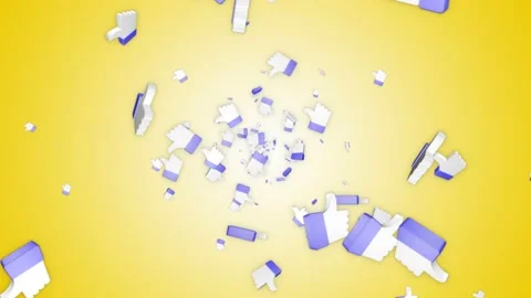 Falling Thumb Up Shape Animation, Social... | Stock Video | Pond5