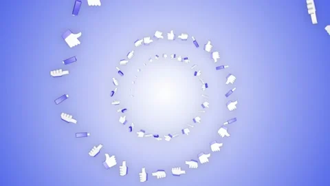 Falling Thumb Up Shape Animation, Social... | Stock Video | Pond5