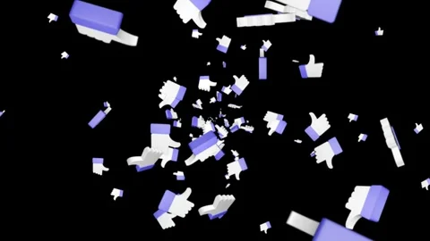 Falling Thumbs Up Shape Animation, 60fps... | Stock Video | Pond5