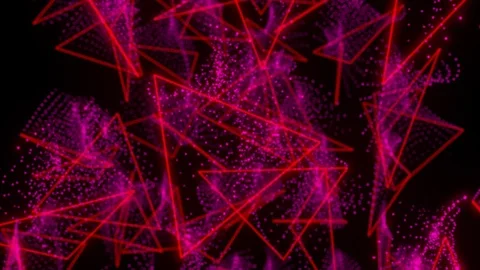 Falling triangles from lines emitting pa... | Stock Video | Pond5