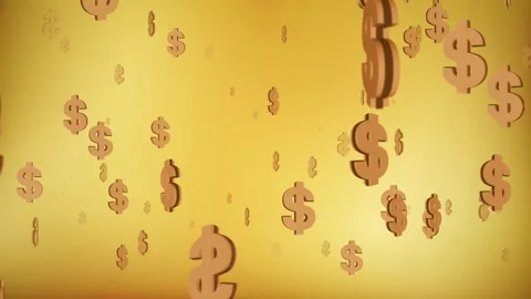 Falling US Dollar currency Symbols backg... | Stock Video | Pond5