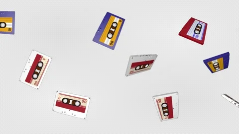 Falling Vintage Cassette Tape Animation,... | Stock Video | Pond5