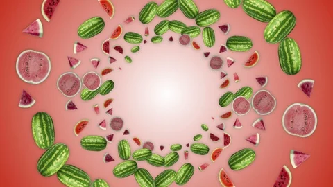 Falling WATERMELONS Background, Loop | Stock Video | Pond5