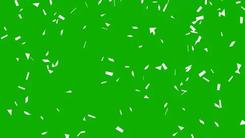 Falling white confetti particles green s... | Stock Video | Pond5