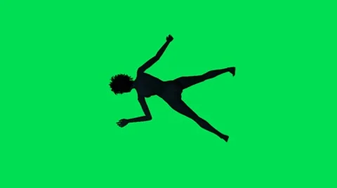 Falling Woman Silhouette Green Screen | Stock Video | Pond5