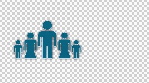 Family animation with transparent backgr... | Stock Video | Pond5