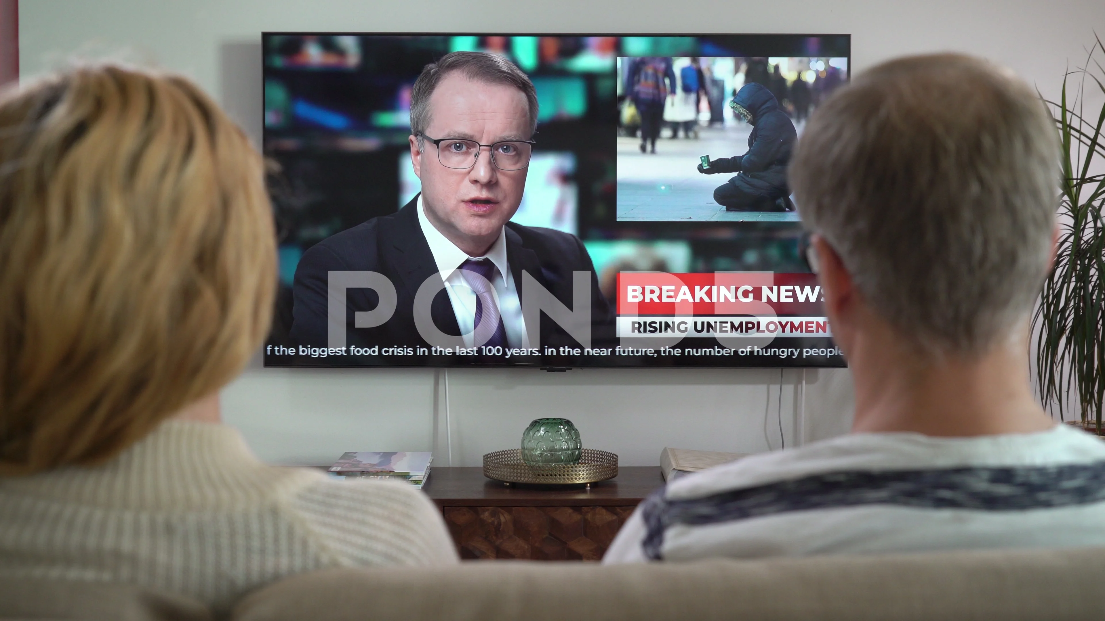 Person Watching News