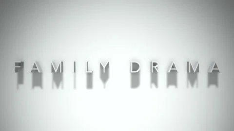 family drama 3D title animation white te... | Stock Video | Pond5