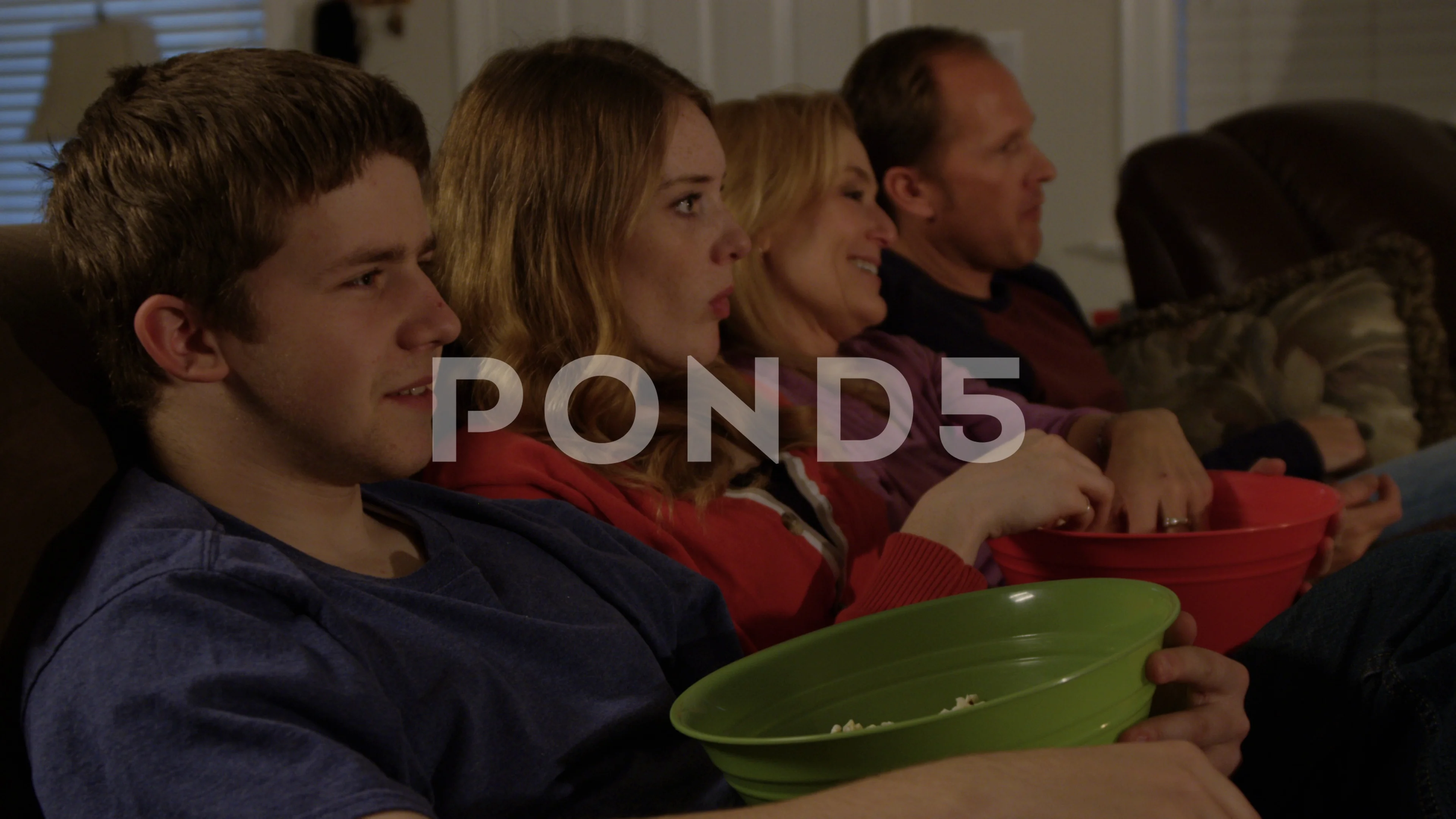 Eating Popcorn Laughing