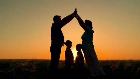 Family home symbol for child mom dad. Ta... | Stock Video | Pond5