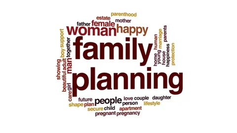 Family planning animated word cloud, tex... | Stock Video | Pond5