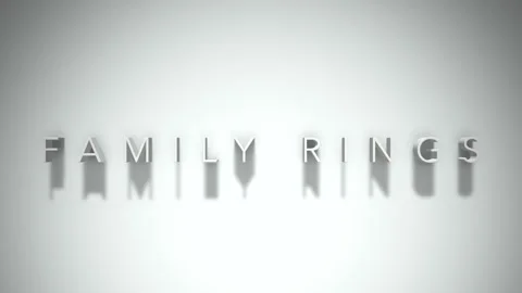 family rings 3D title animation white te... | Stock Video | Pond5