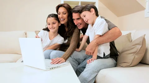 Family Using Internet Webchat | Stock Video | Pond5